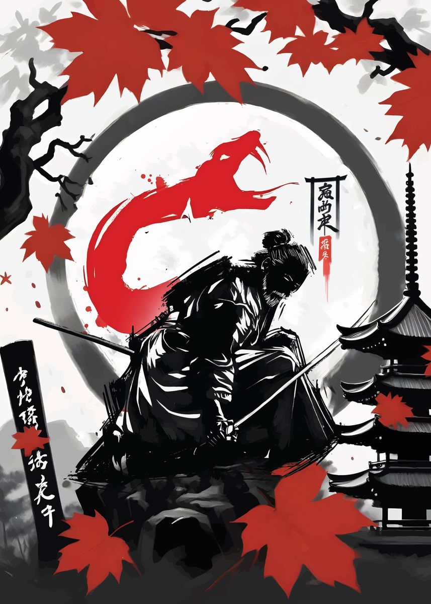 'Snake spirit ' Poster, picture, metal print, paint by ALEX GREZ | Displate