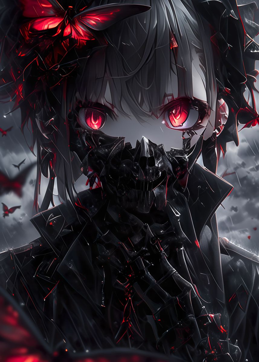 'Deadly Robotic Anime Girl' Poster, picture, metal print, paint by ...
