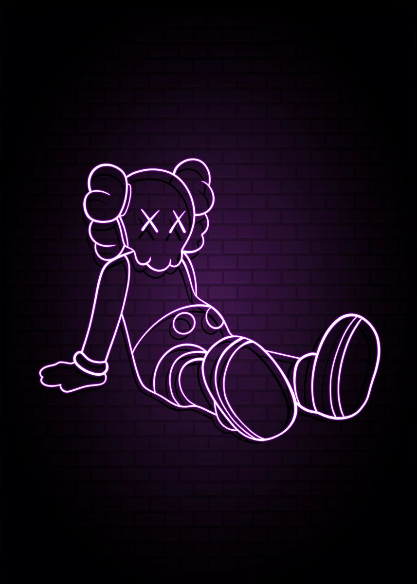 'Kaws' Poster, picture, metal print, paint by fay list.art | Displate