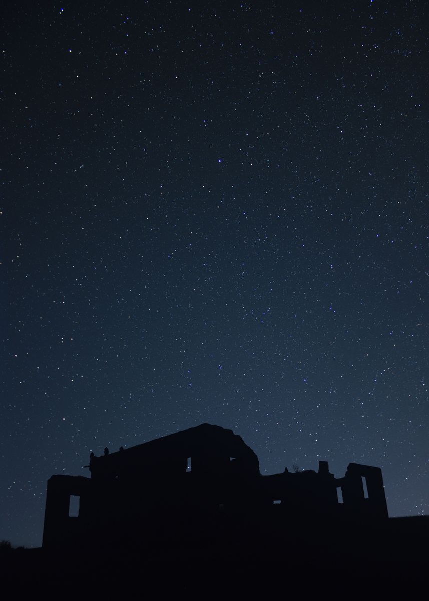 'Castle Ruins in the Night ' Poster, picture, metal print, paint by ...