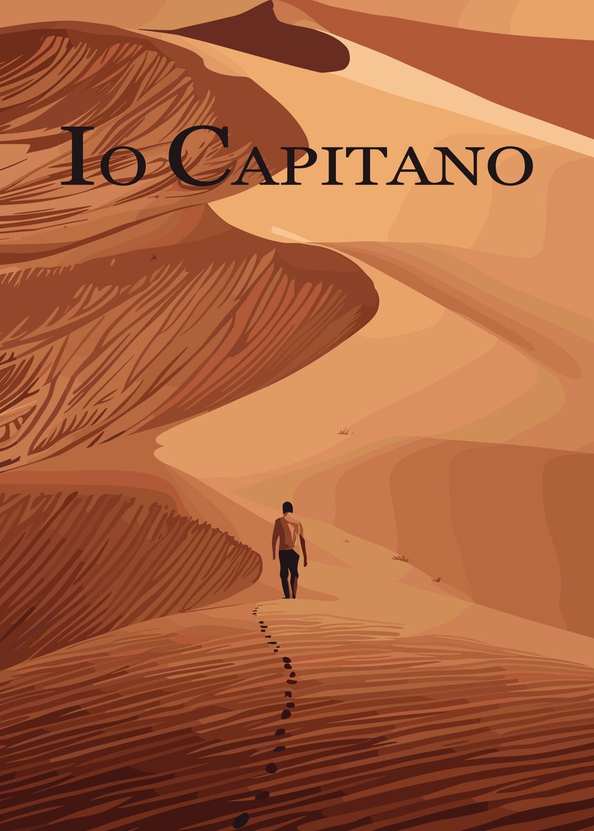 'IO CAPITANO' Poster, picture, metal print, paint by sekarayu | Displate