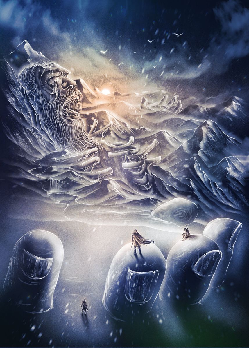 'The Death of Ymir' Poster, picture, metal print, paint by Einarrs ...