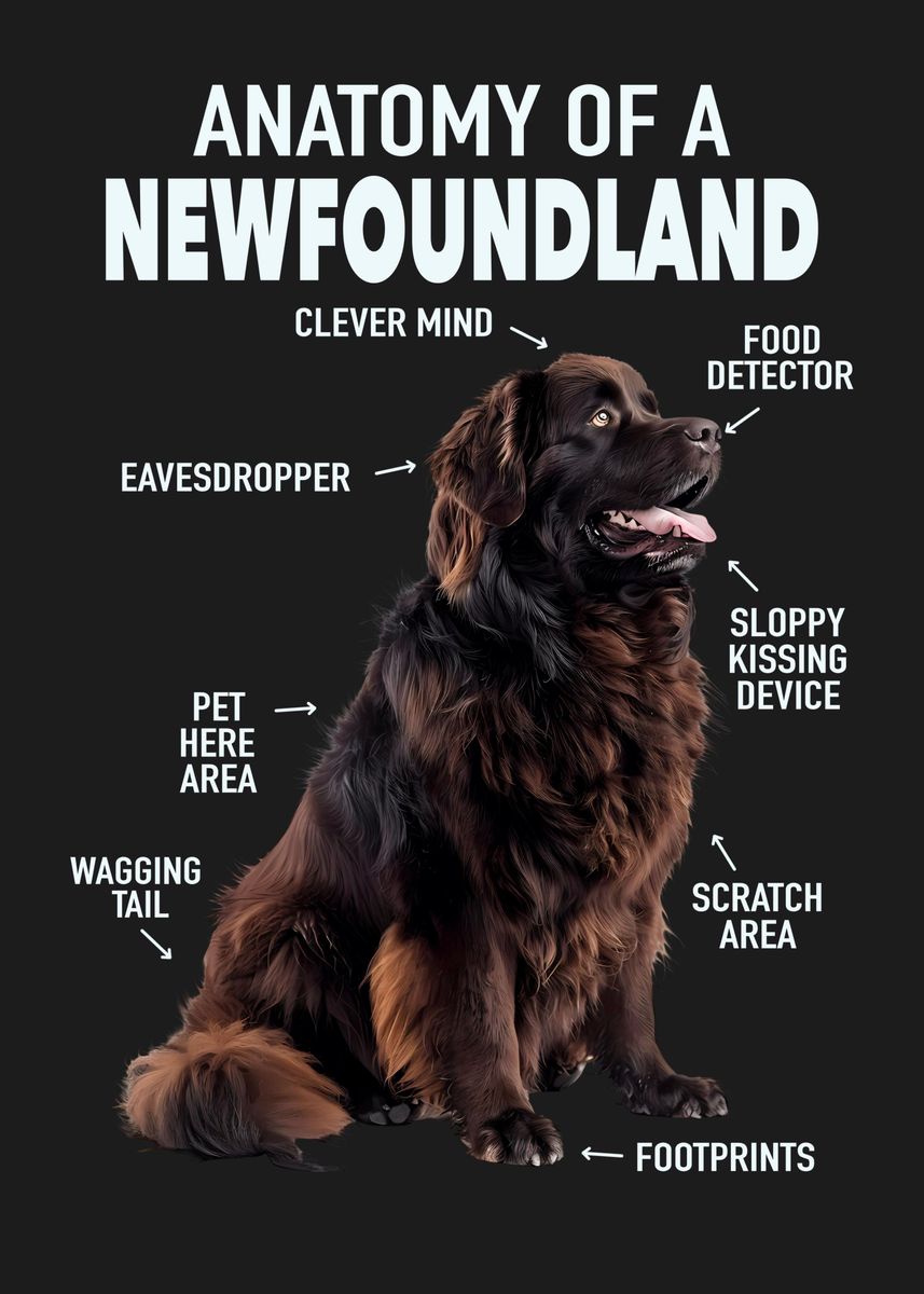 'Newfoundland' Poster, picture, metal print, paint by Hexor | Displate