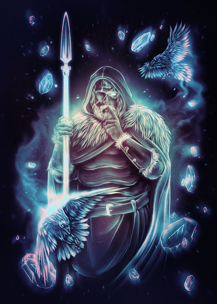 'The God of Wisdom' Poster, picture, metal print, paint by Einarrs ...