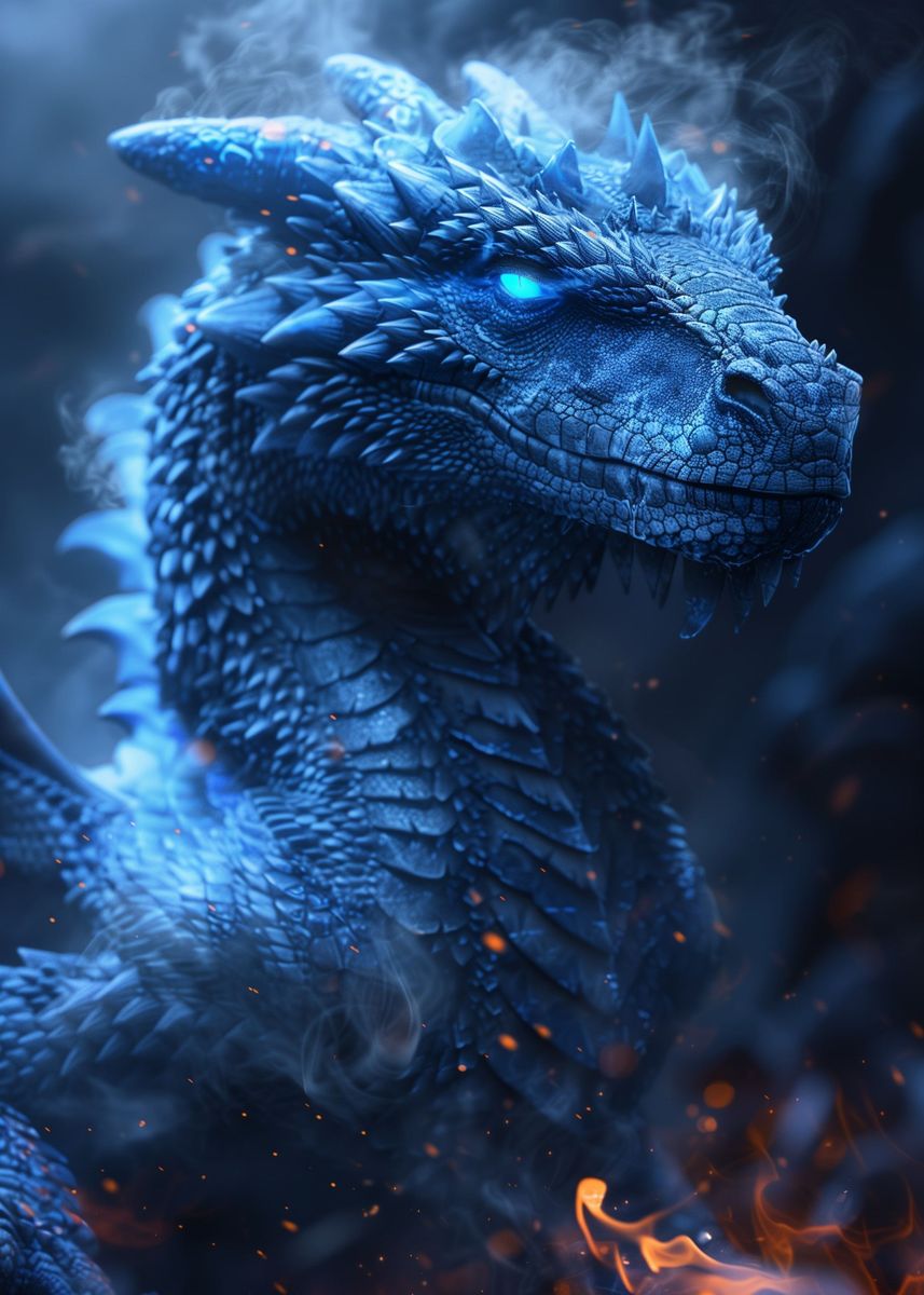 'Neon Dragon Nebulae' Poster, picture, metal print, paint by NapArt ...