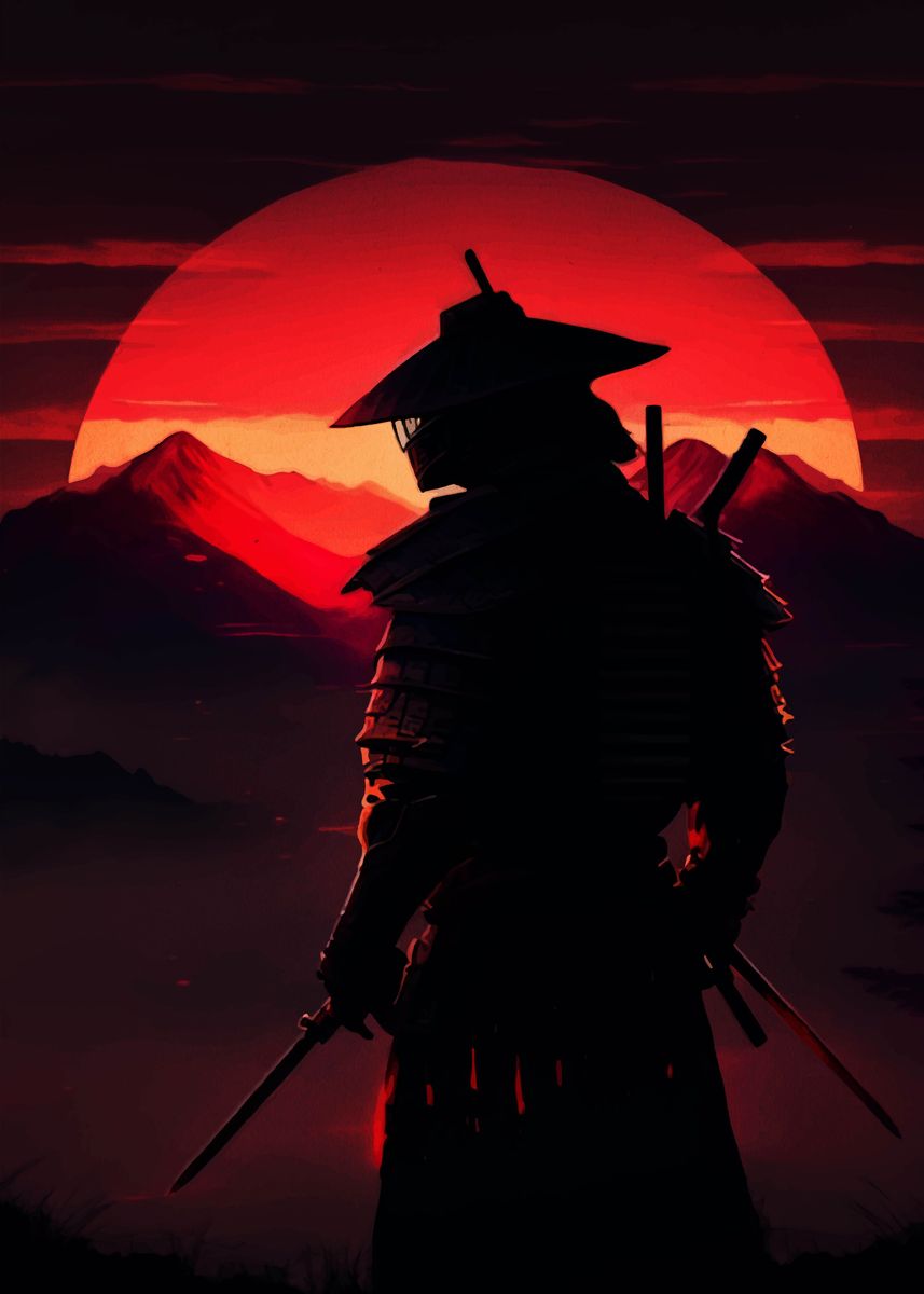 'samurai japan' Poster, picture, metal print, paint by Sheldon Adams ...