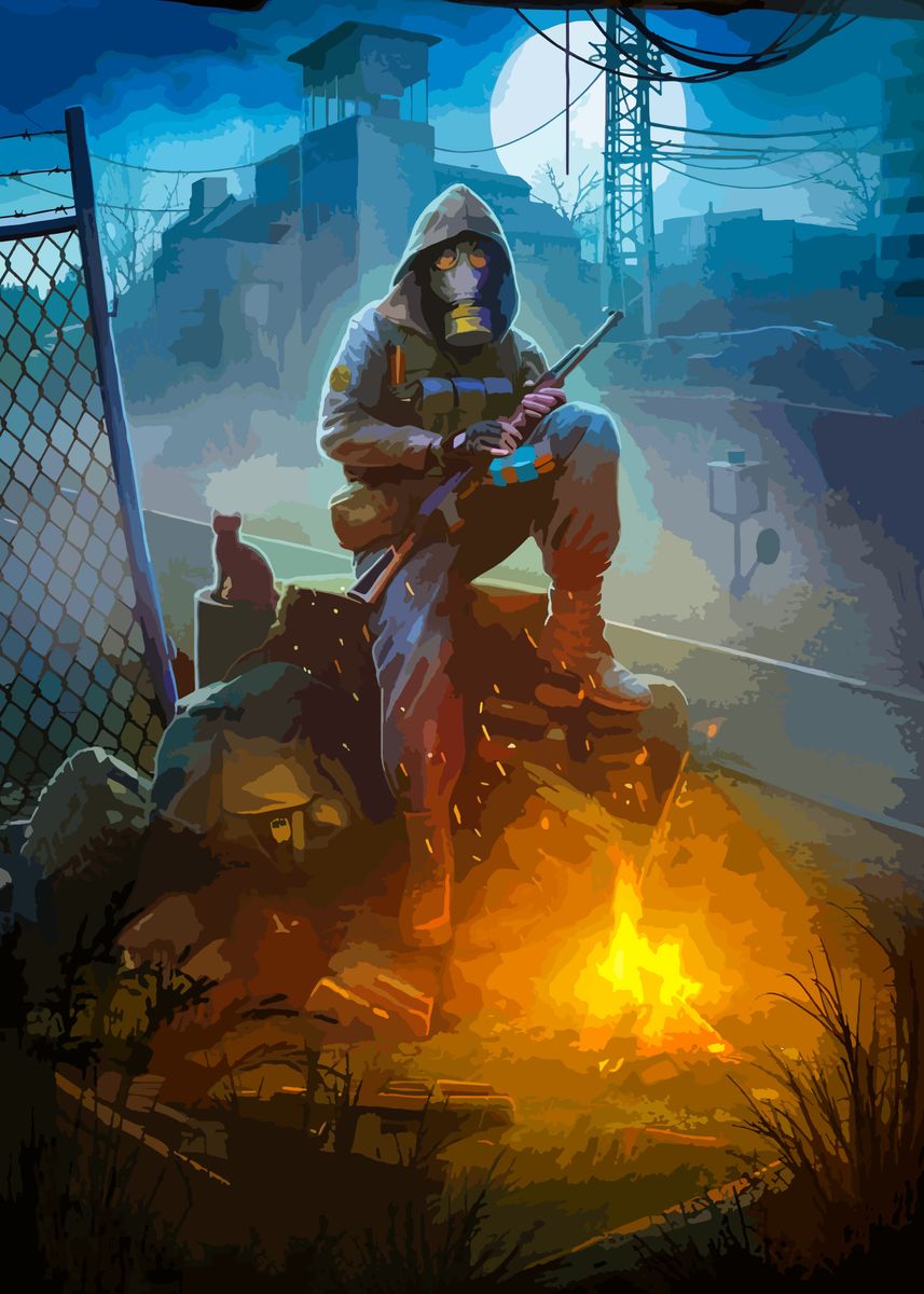 'Stalker game' Poster, picture, metal print, paint by Nevaeh | Displate