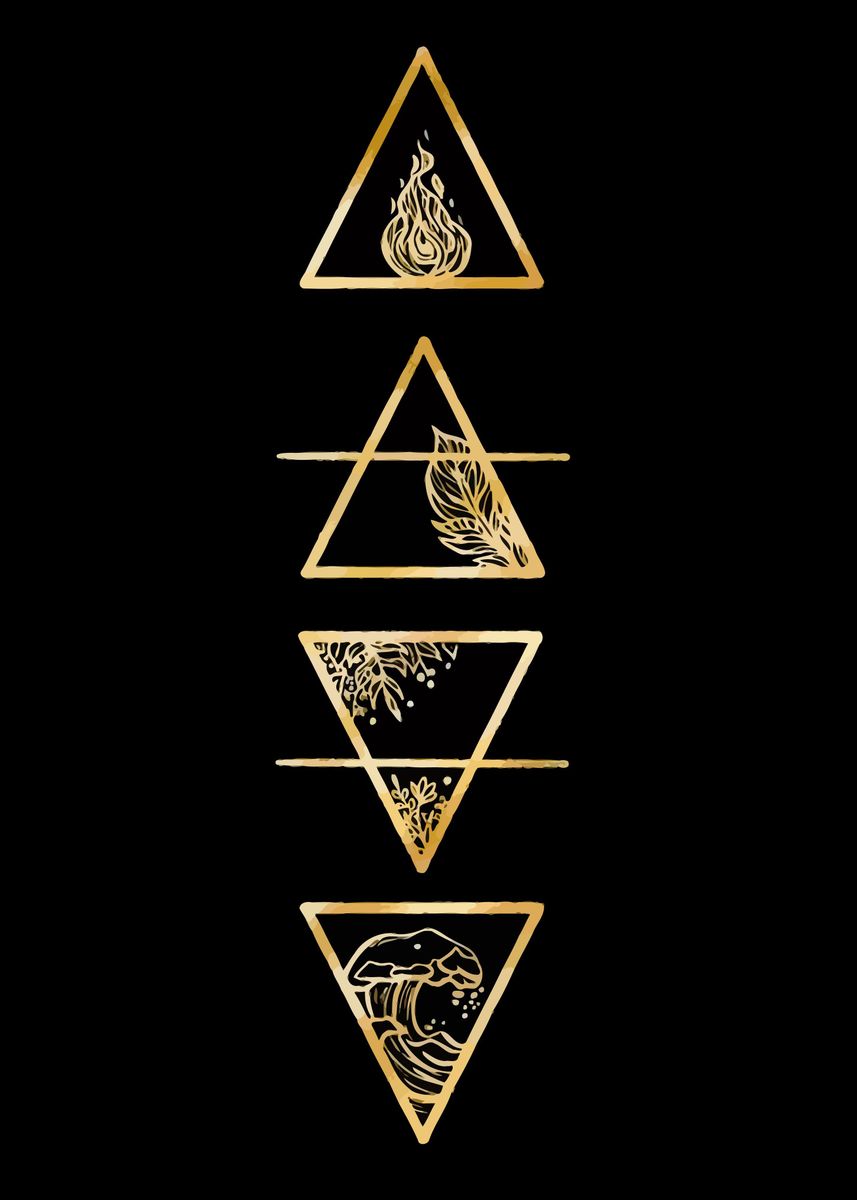 '4 Element' Poster, picture, metal print, paint by Roger | Displate
