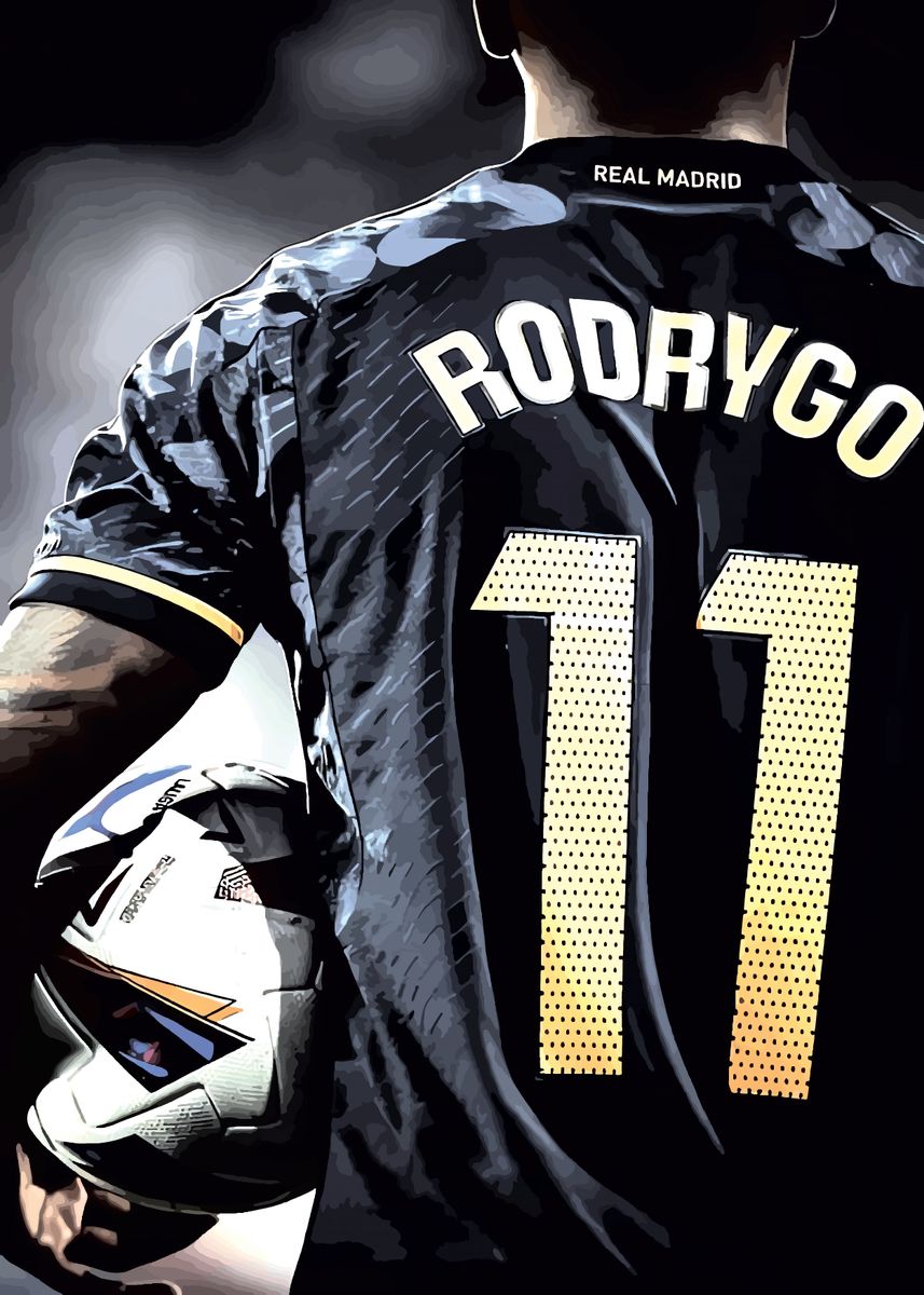 'Rodrygo Real Madrid' Poster, picture, metal print, paint by Najib ...