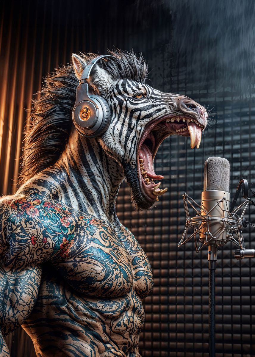 ' Inked Melodies' Poster, picture, metal print, paint by Michael ...