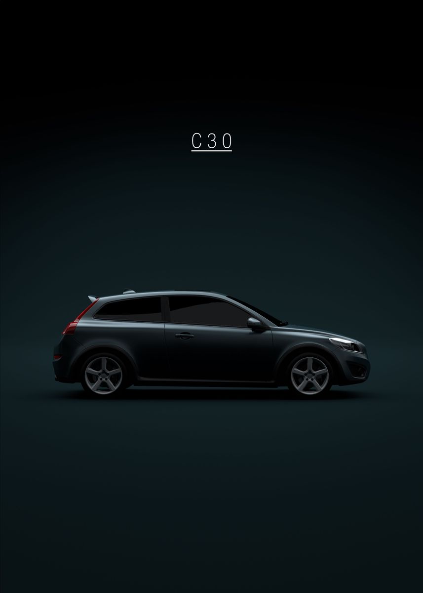 'Volvo C30 2010 ' Poster, picture, metal print, paint by 21 MXM | Displate