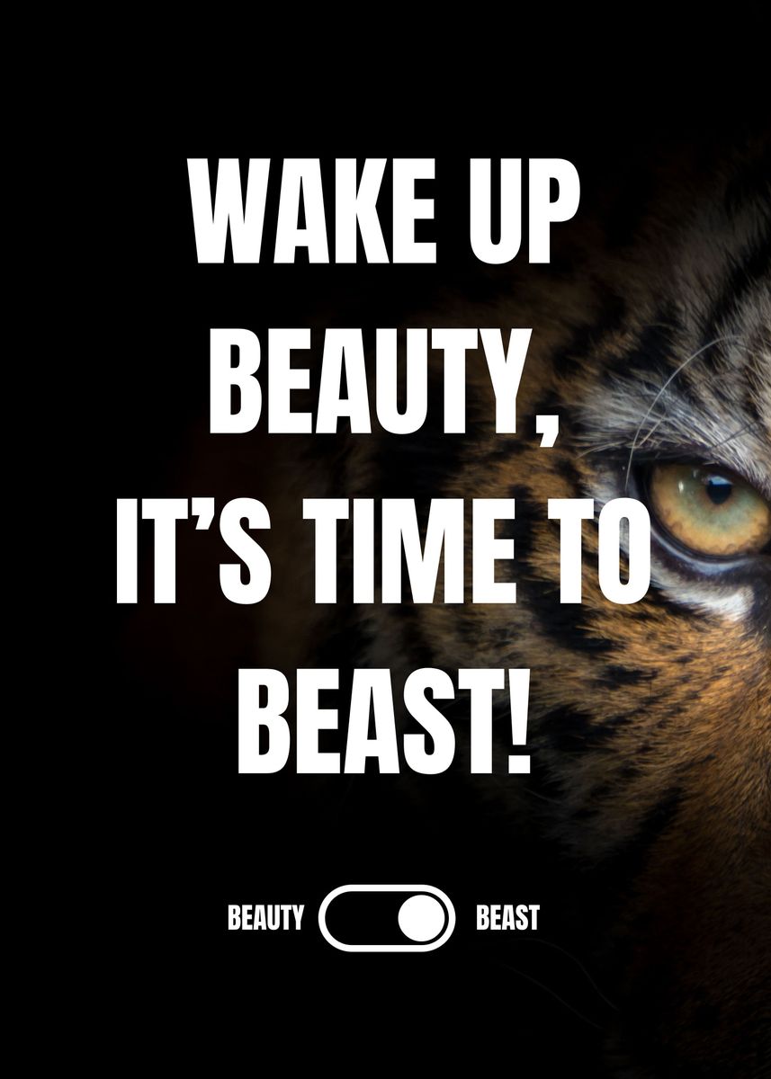 'Time To Beast' Poster, picture, metal print, paint by Ba Ab | Displate