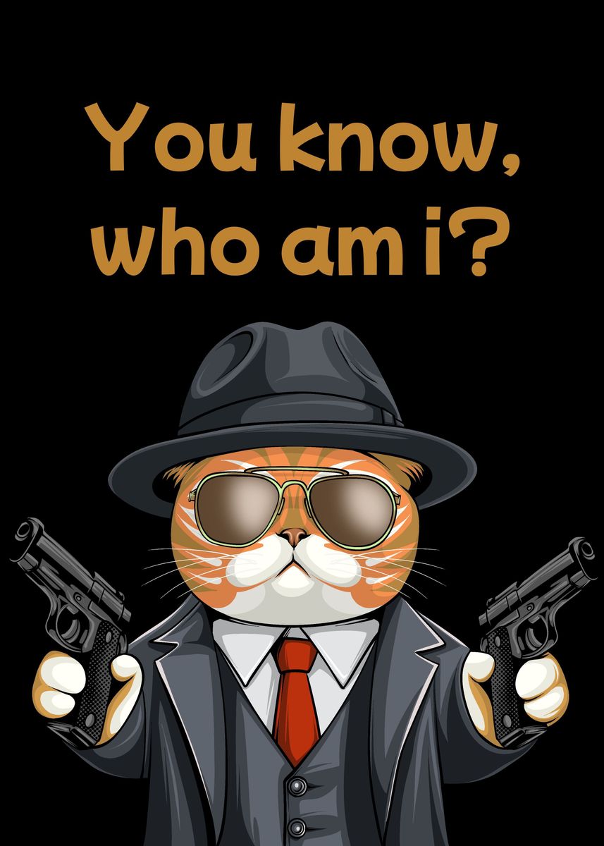 'Gangsta of Orange Cat' Poster, picture, metal print, paint by Faridz ...