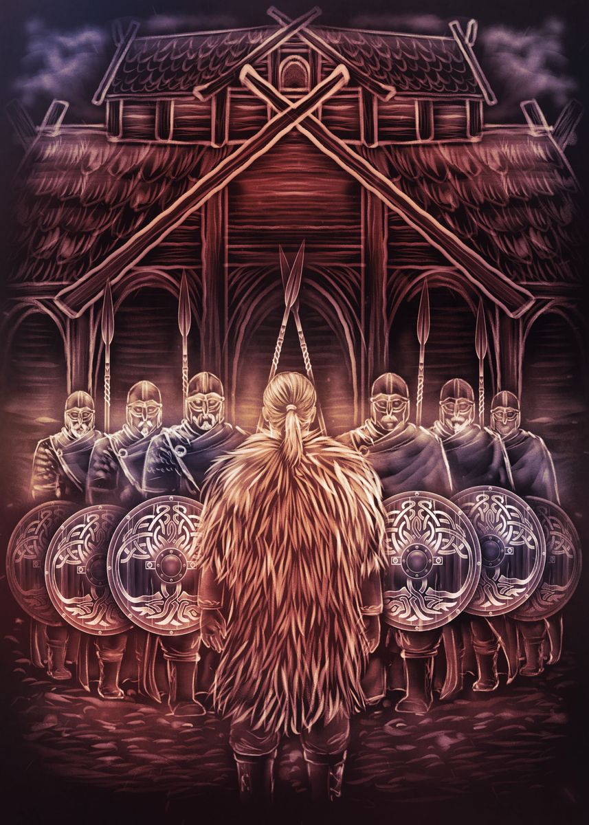 'The Jarl Awaits' Poster, picture, metal print, paint by Einarrs ...