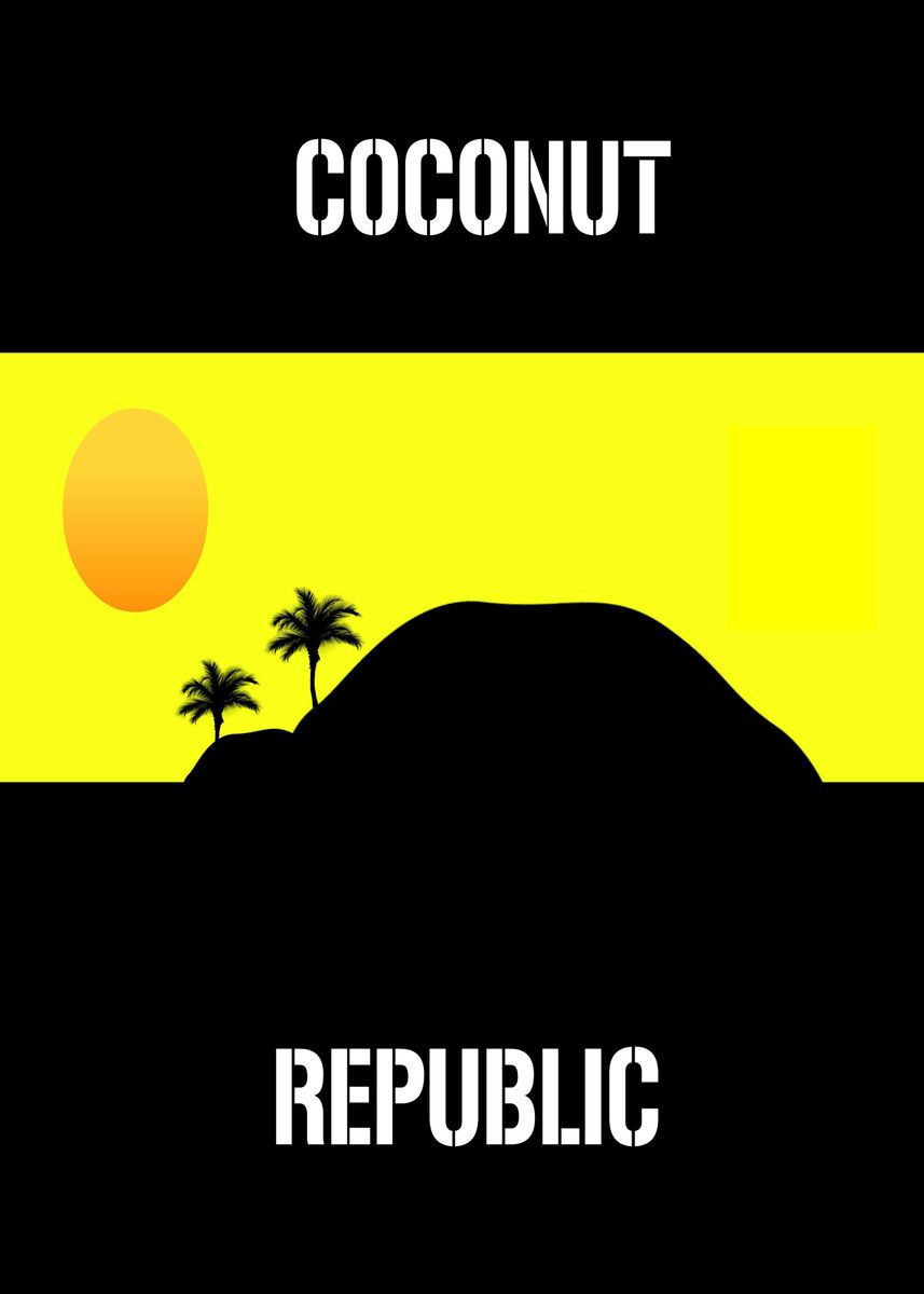 'Coconut Republic' Poster, picture, metal print, paint by Porfirio ...