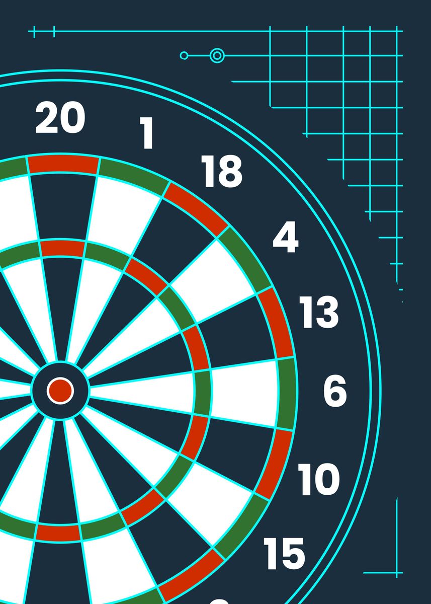 'Dart Precision Board' Poster, picture, metal print, paint by taofik ...