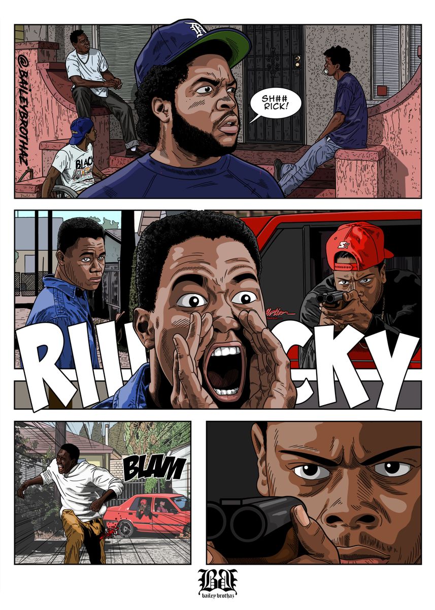 'Boyz comic' Poster, picture, metal print, paint by Bailey Brothaz | Displate