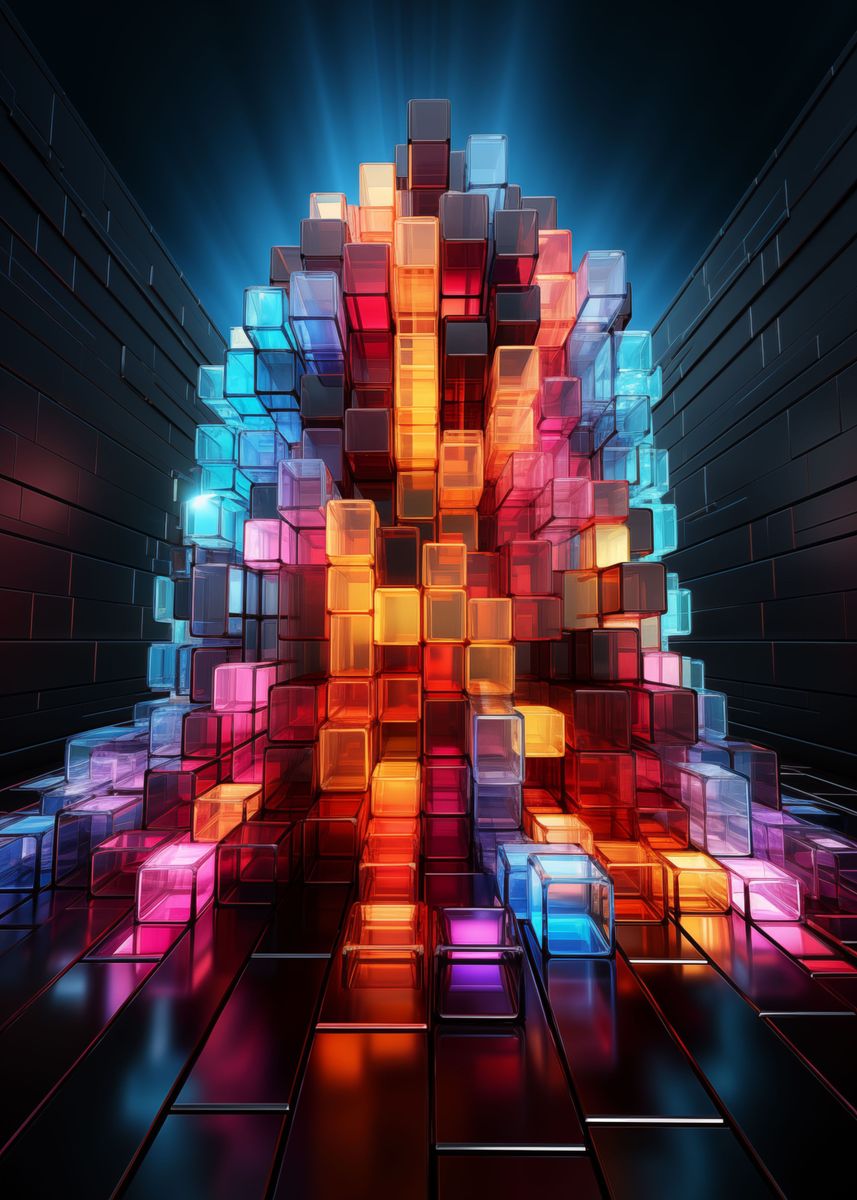 'Neon Poster' Poster, picture, metal print, paint by DM Photography ...