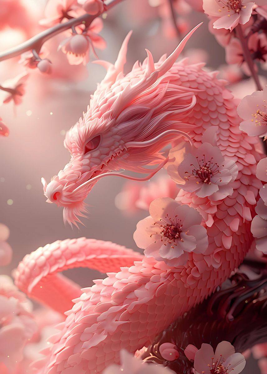 'Fantasy Asian Dragon Art' Poster, picture, metal print, paint by ...