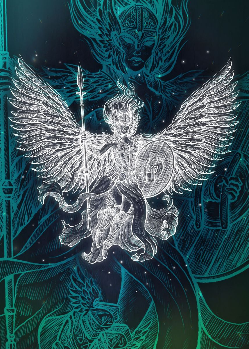 'Valkyrie' Poster, picture, metal print, paint by Einarrs Journey ...