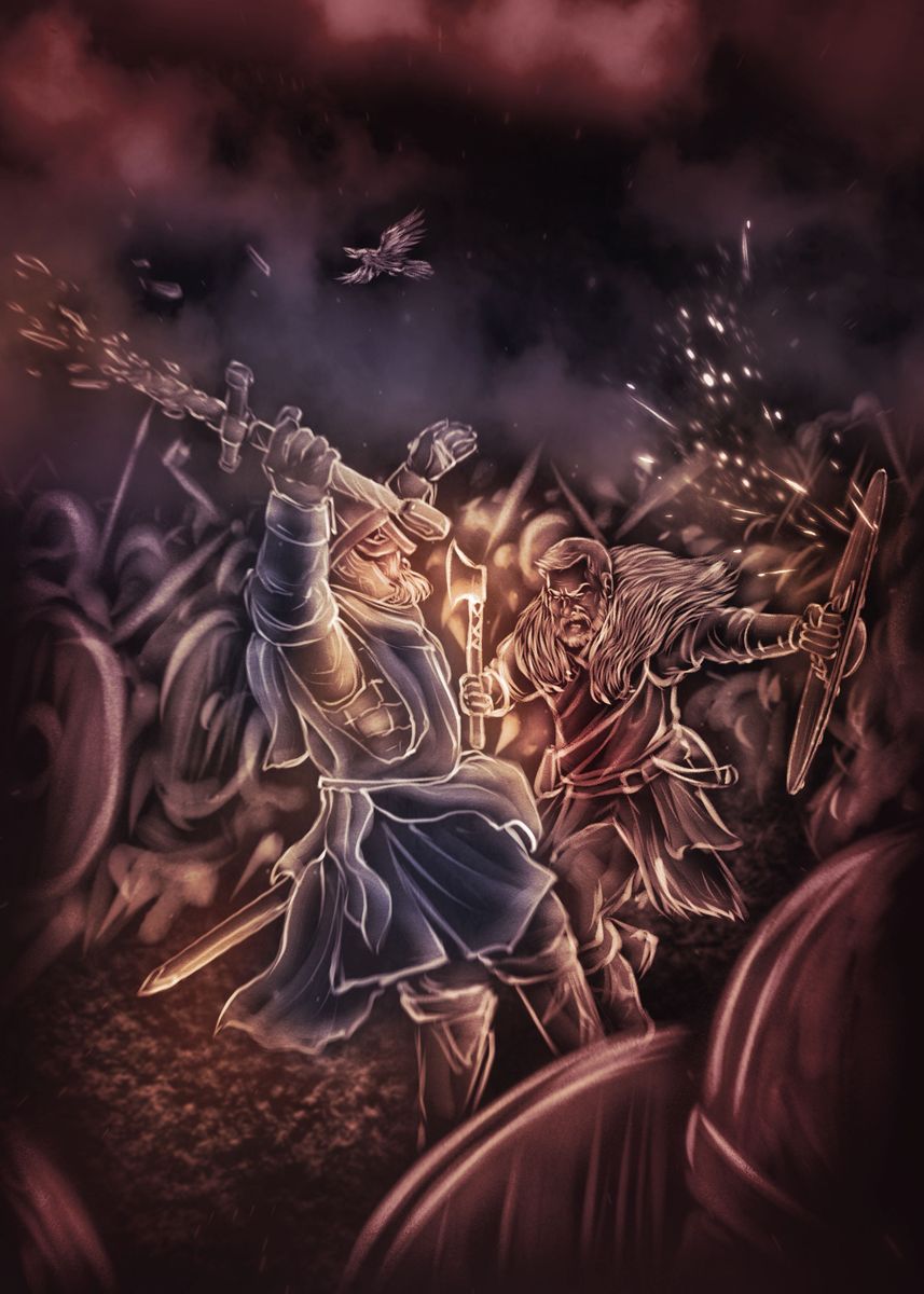 'Einarr Fighting' Poster, picture, metal print, paint by Einarrs ...