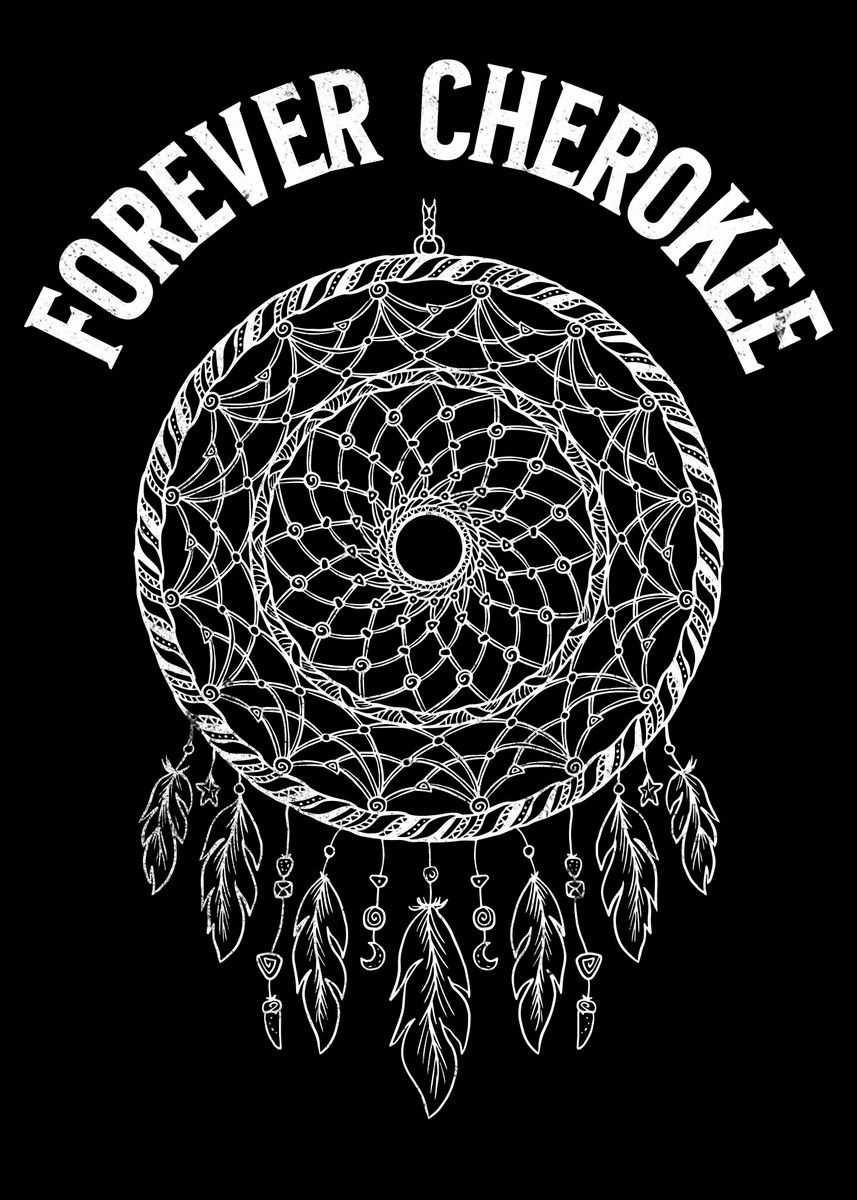 'Cherokee Native American' Poster, picture, metal print, paint by Eline ...