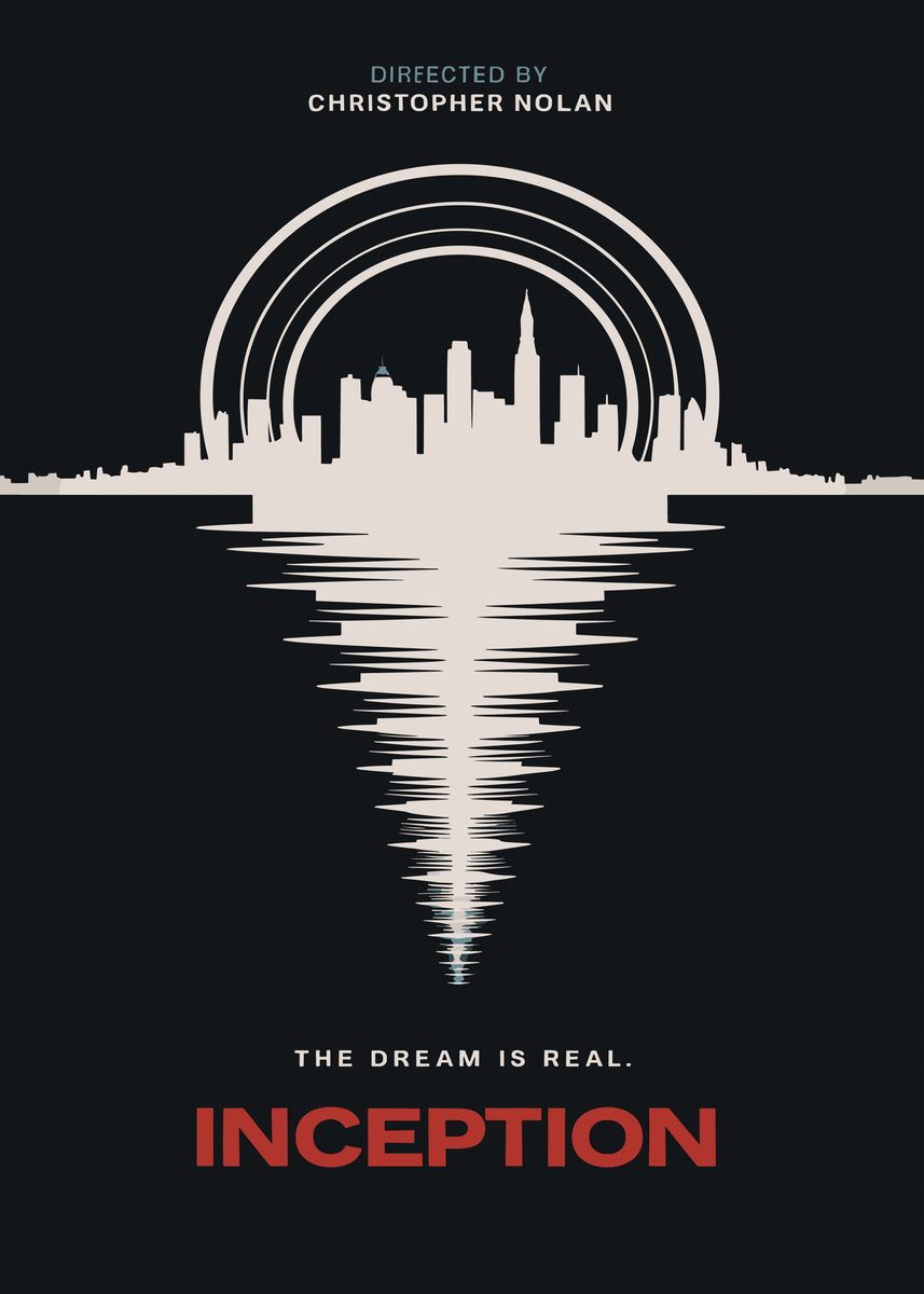 'Inception Minimalist Movie' Poster, picture, metal print, paint by ...