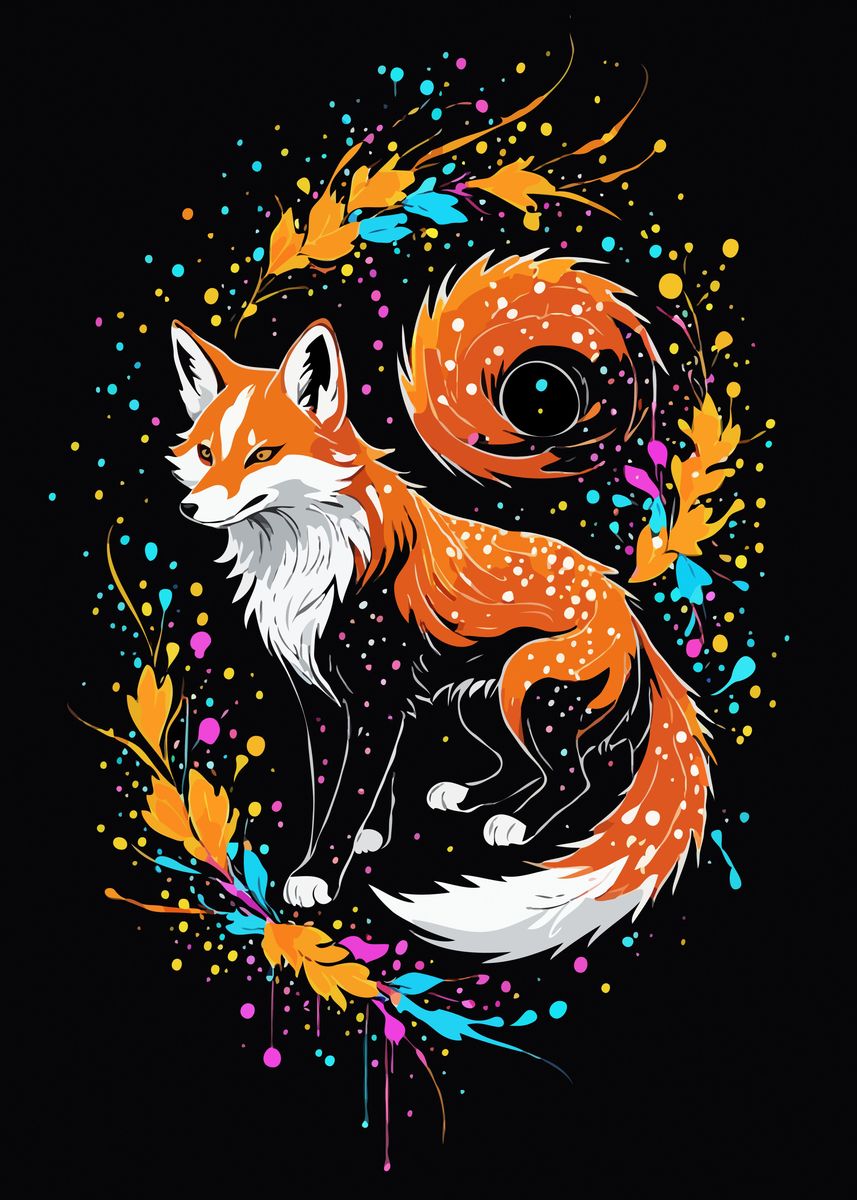 'Kitsune magisk' Poster, picture, metal print, paint by Creatives Sam ...
