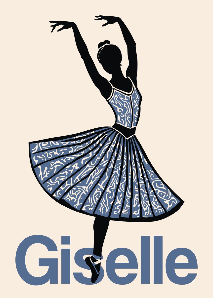 'Giselle Ballet Poster' Poster, picture, metal print, paint by ...