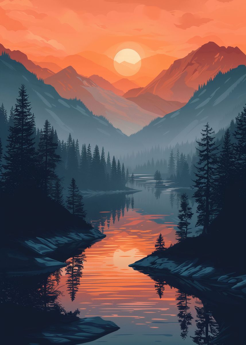 'Natural Landscapes' Poster, picture, metal print, paint by Grant ...