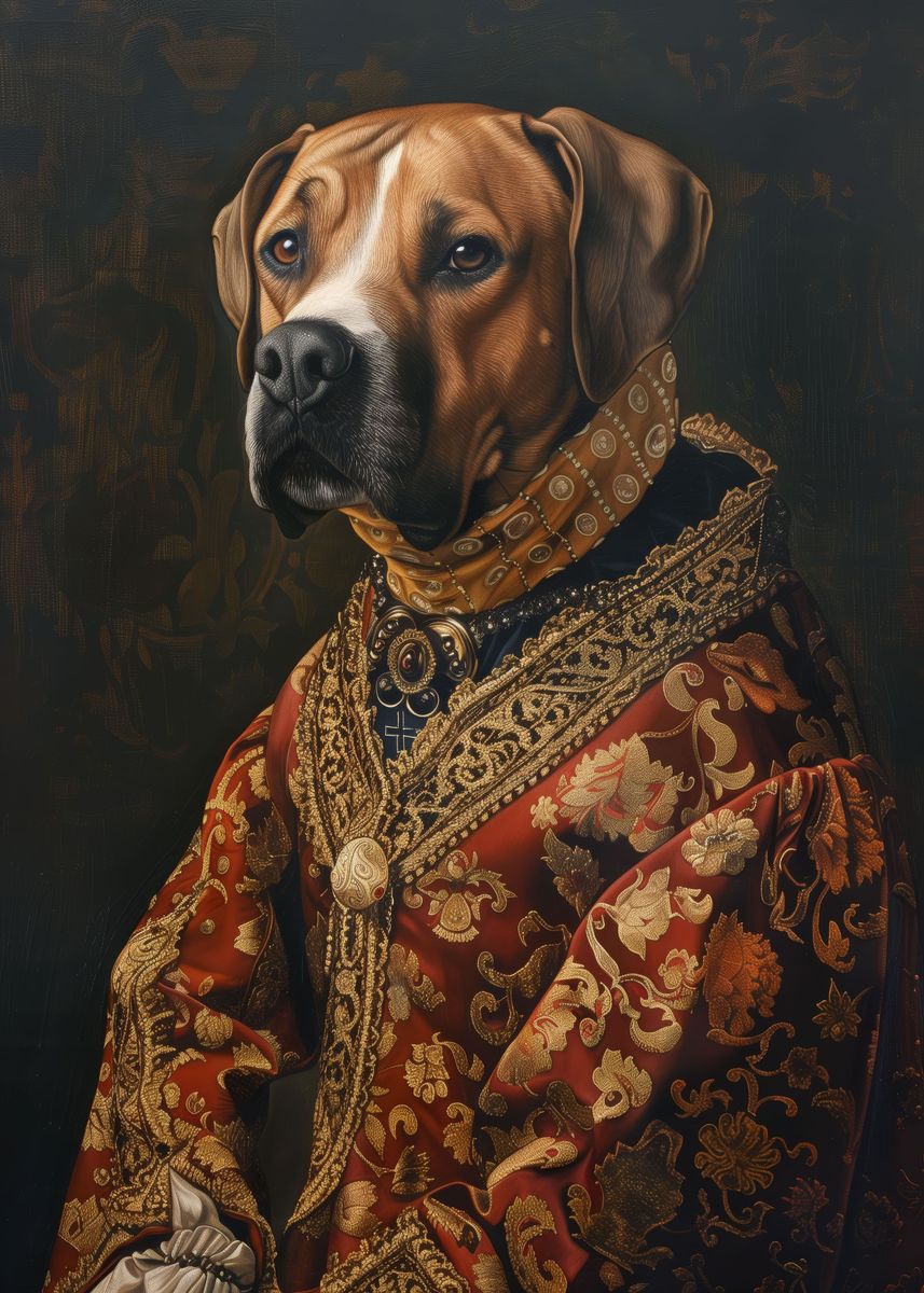 'Medieval Dog Portrait' Poster, picture, metal print, paint by Frank ...