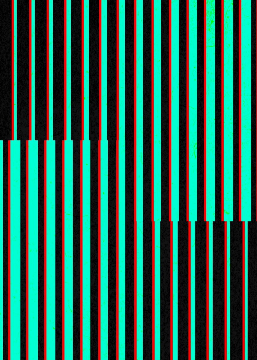 'BLUE RED STATIC TV' Poster, picture, metal print, paint by Atomic ...