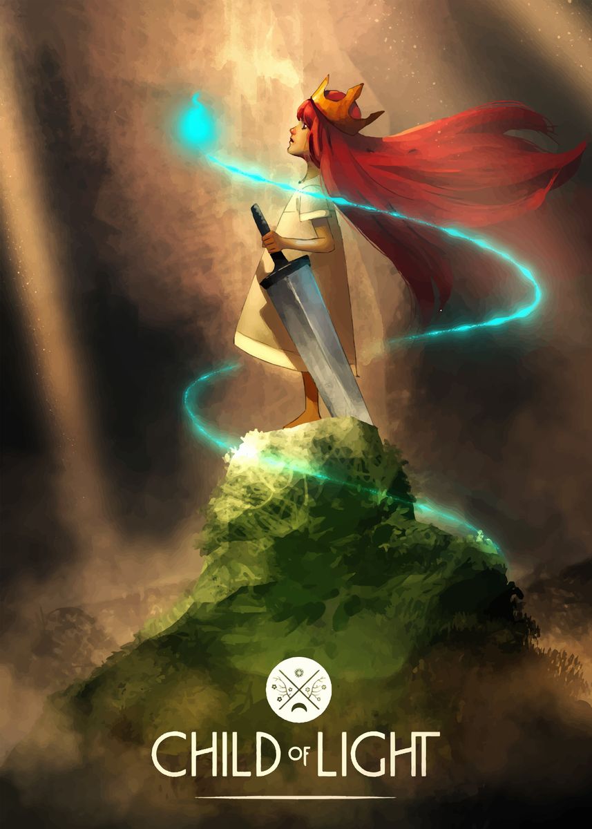 'CHILD OF LIGHT' Poster, picture, metal print, paint by hens art | Displate