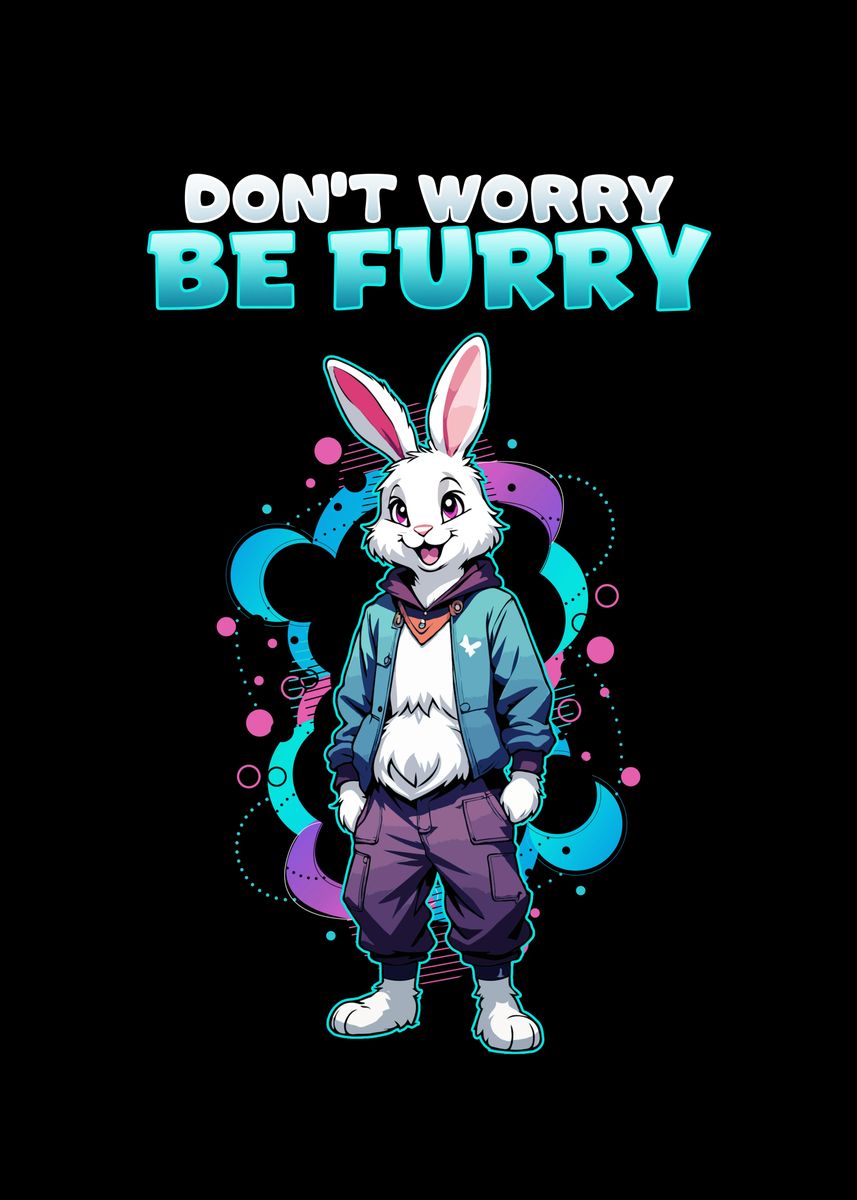 'Dont Worry Be Furry' Poster, picture, metal print, paint by biNutz ...