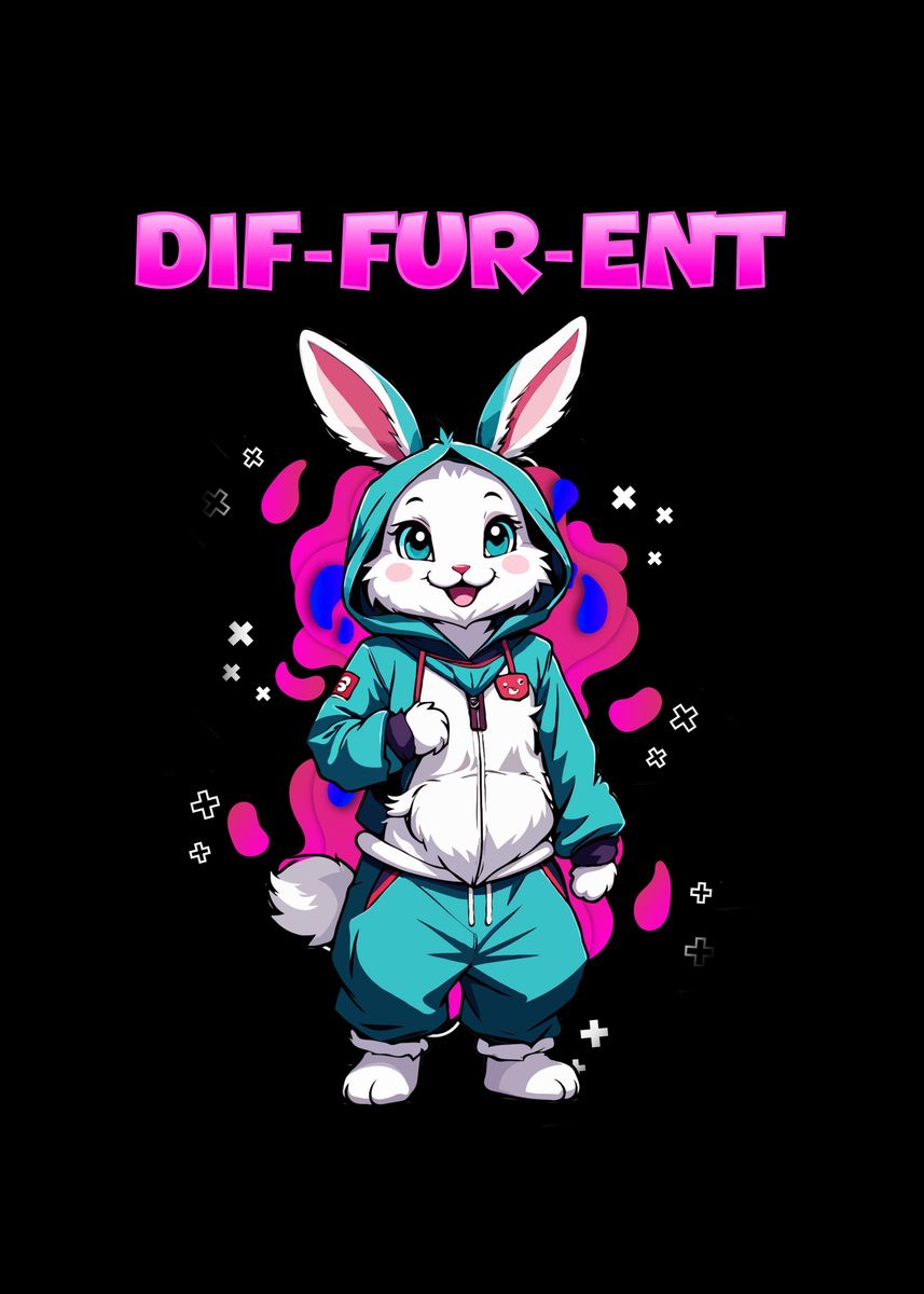 'DifFurEnt I Cute Cosplay' Poster, picture, metal print, paint by ...