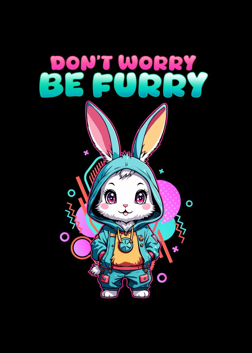 'Dont Worry Be Furry' Poster, picture, metal print, paint by biNutz ...