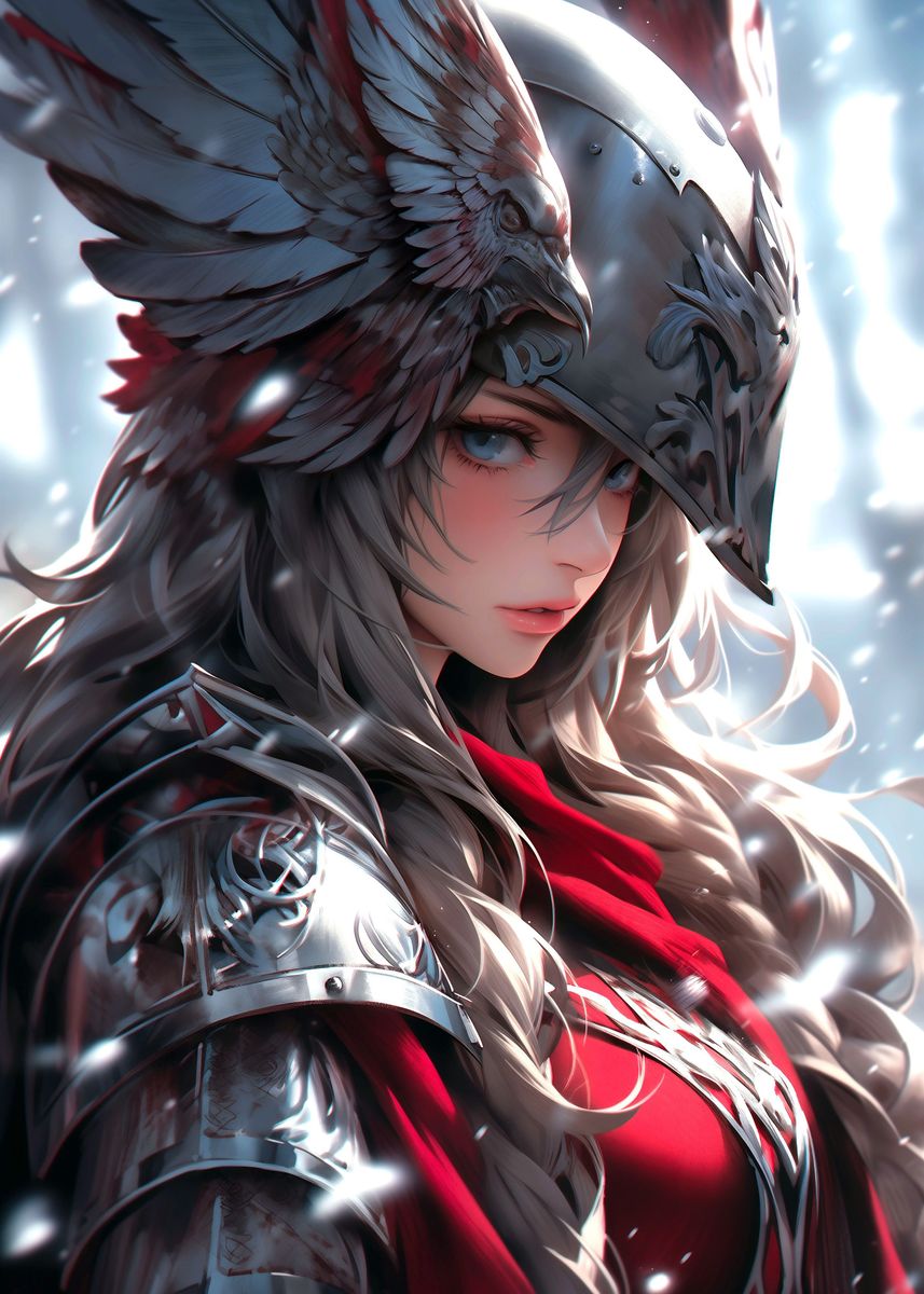 'Valkyrie Warrior Girl' Poster, picture, metal print, paint by Grimoire ...