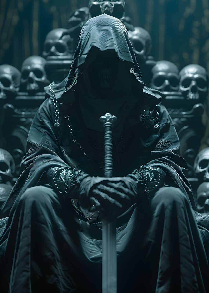 'Reaper Sword Throne Dark' Poster, picture, metal print, paint by ...
