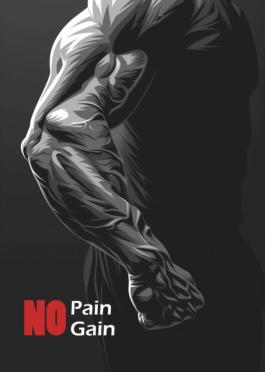 'Big biceps bodybuilding' Poster, picture, metal print, paint by ...