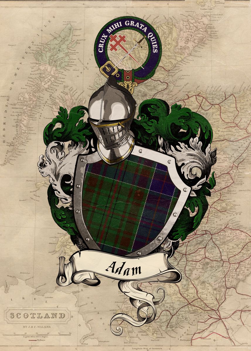 'Clan Adam' Poster, picture, metal print, paint by Daniel Clark | Displate