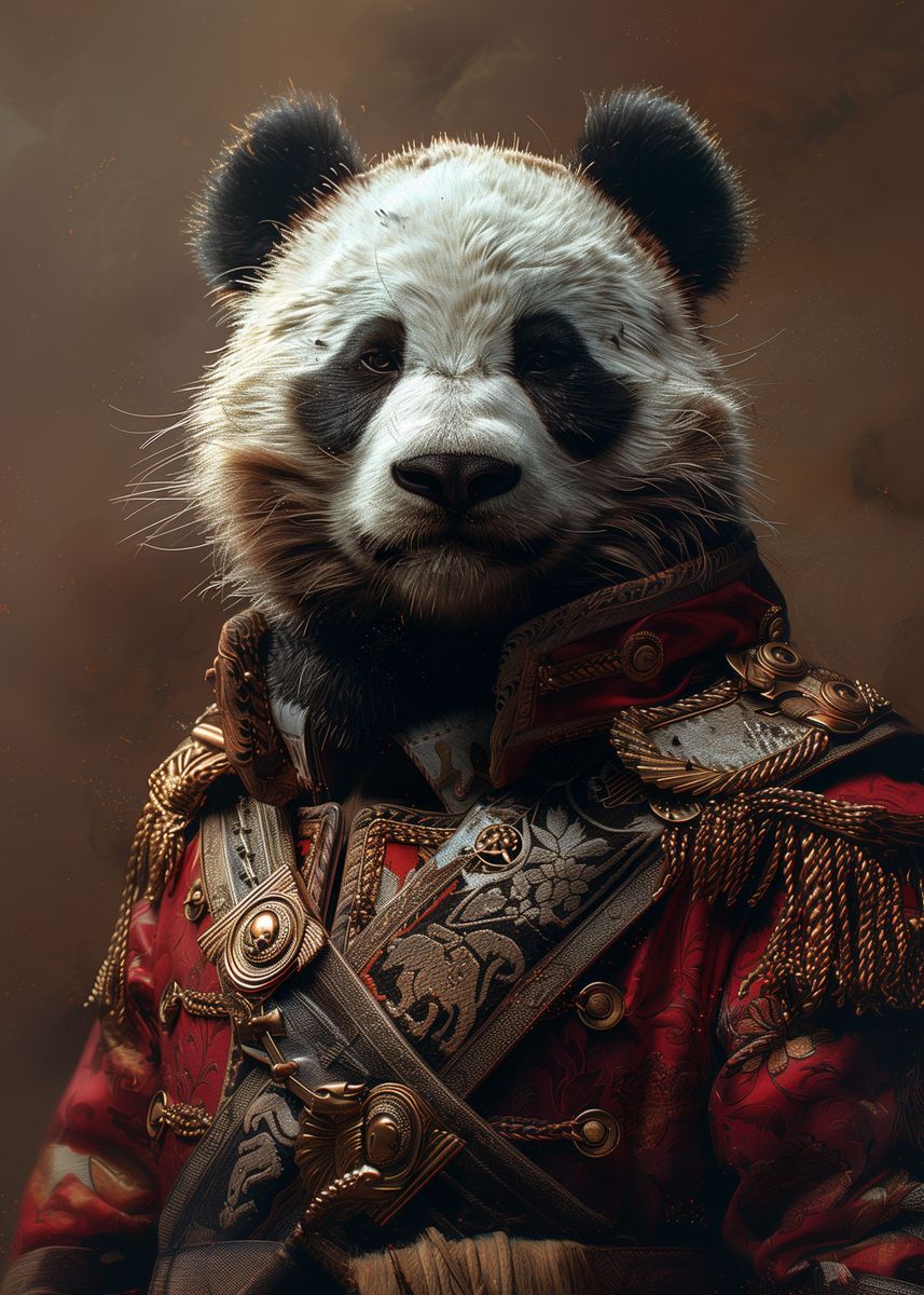 'The Elegant Panda' Poster, picture, metal print, paint by Notorious ...