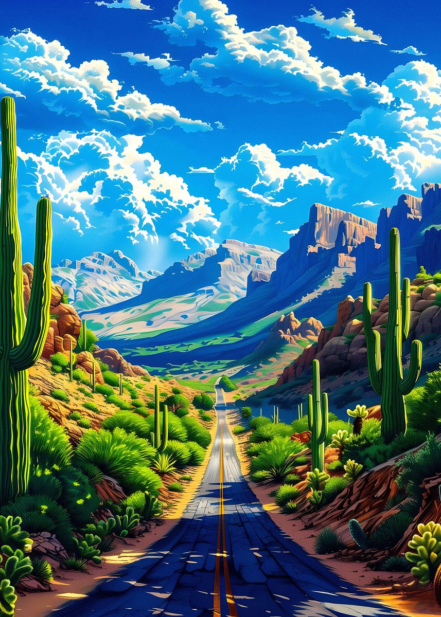'Nature Landscape' Poster, picture, metal print, paint by tra avis ...