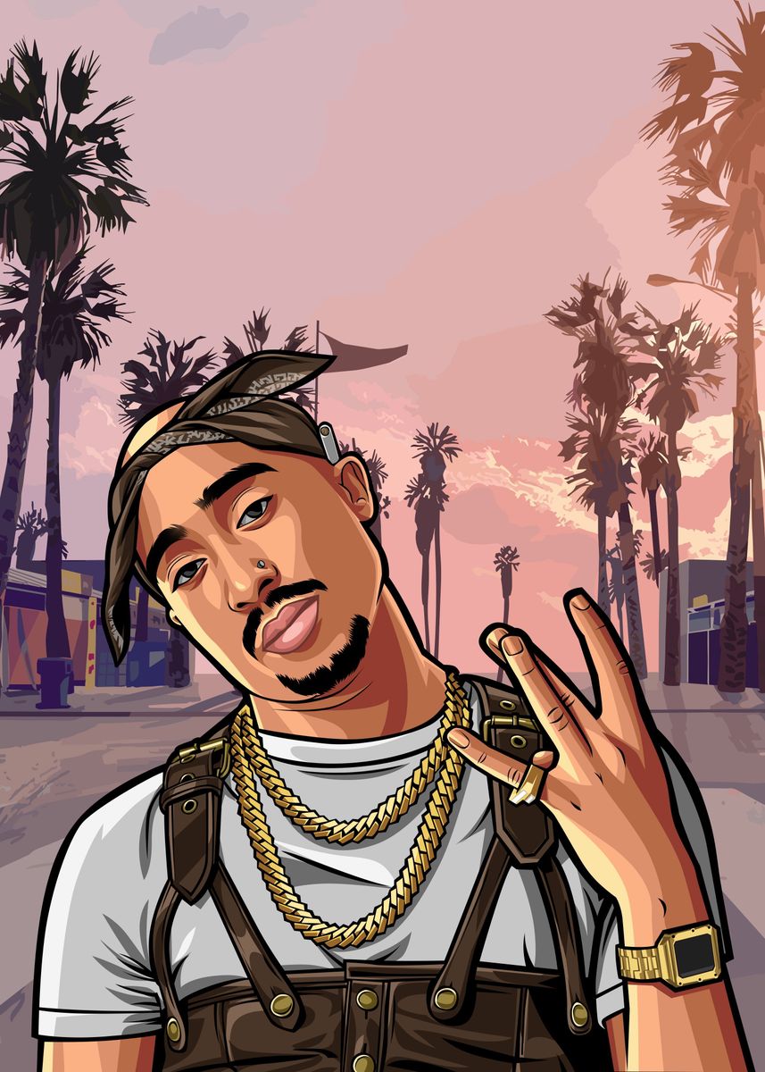 'tupac shakur' Poster, picture, metal print, paint by capture art ...