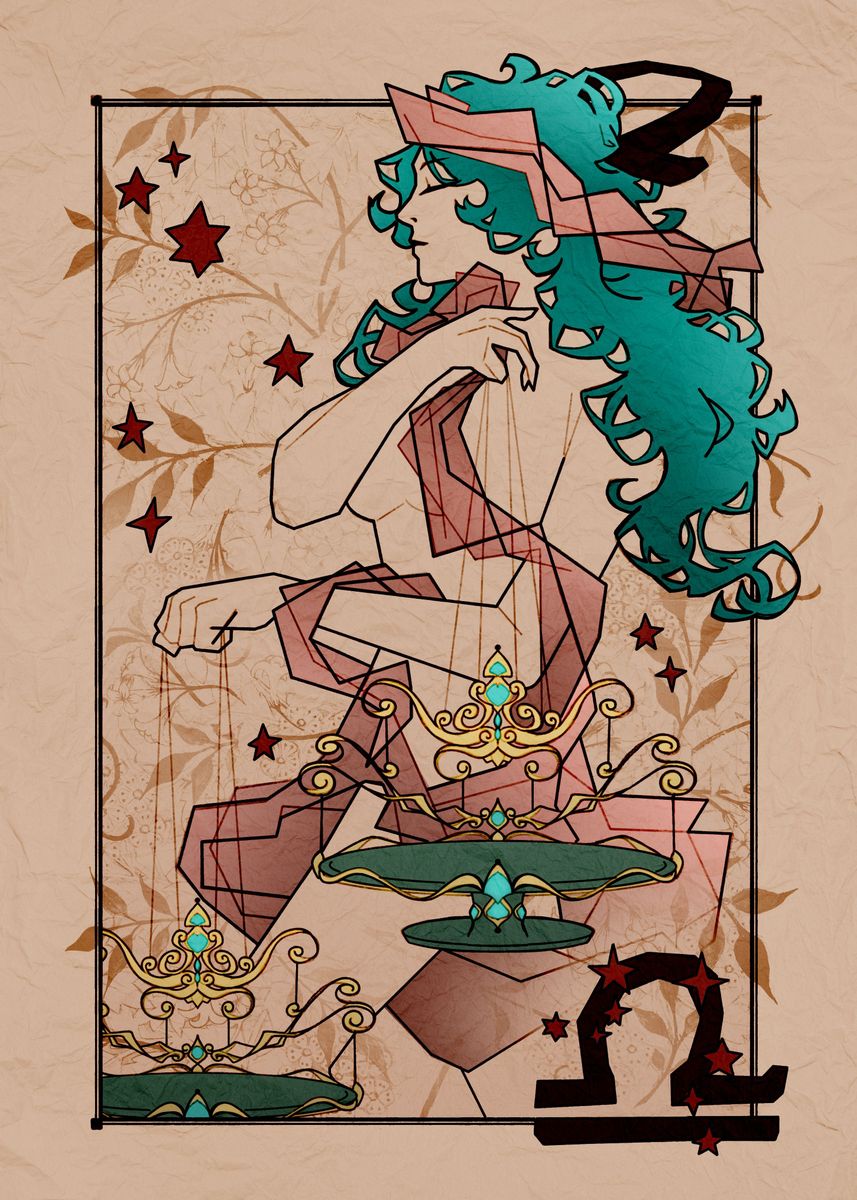 'Libra Personification' Poster, picture, metal print, paint by ...