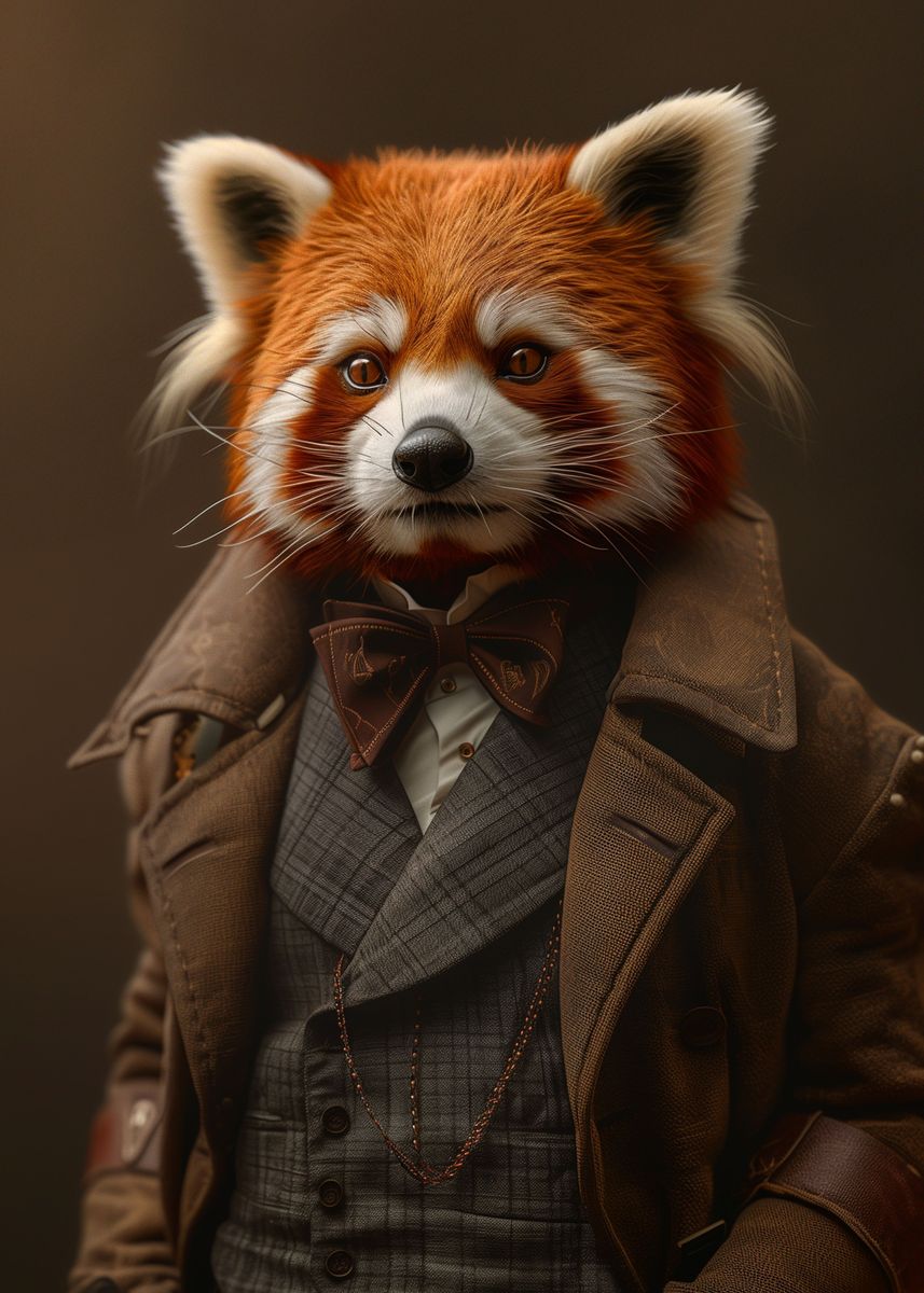 'Noble Red Panda ' Poster, picture, metal print, paint by Notorious ...