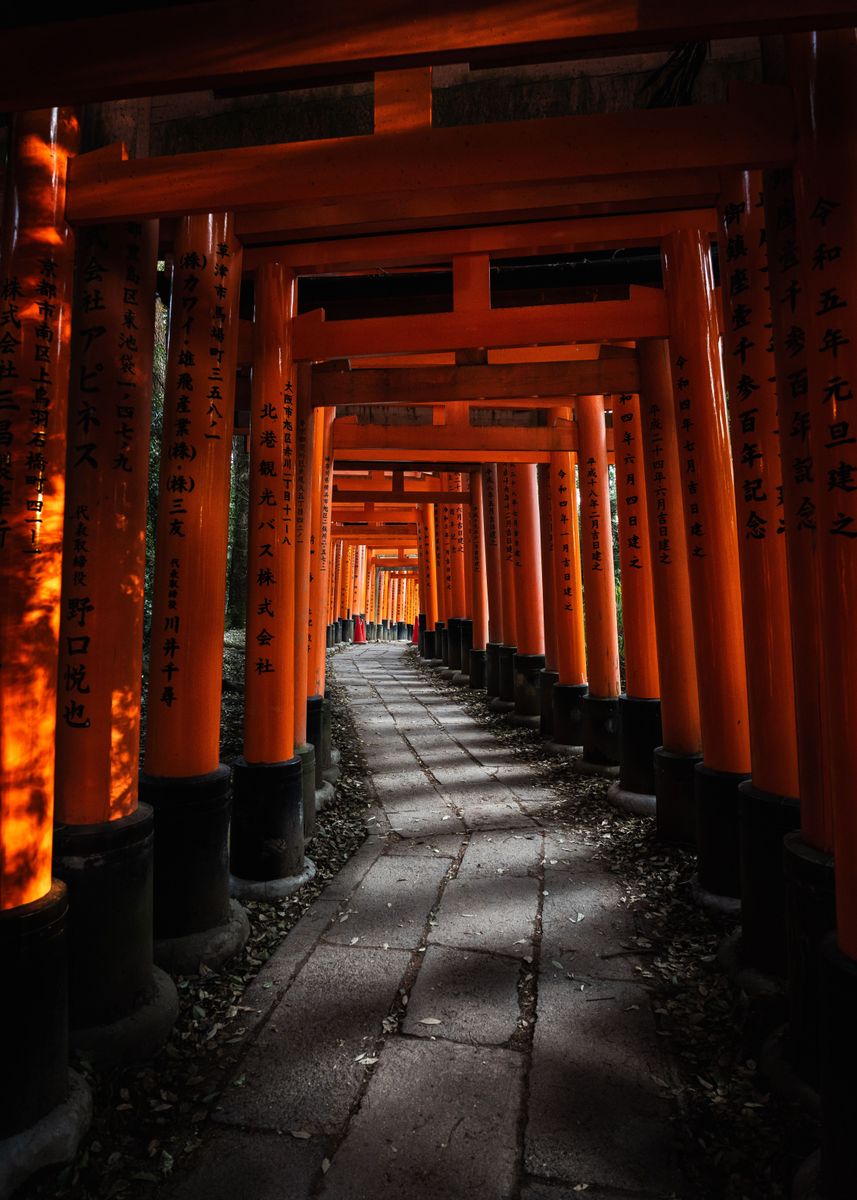 'Fushimi Inari Shrine Japan' Poster, picture, metal print, paint by ...