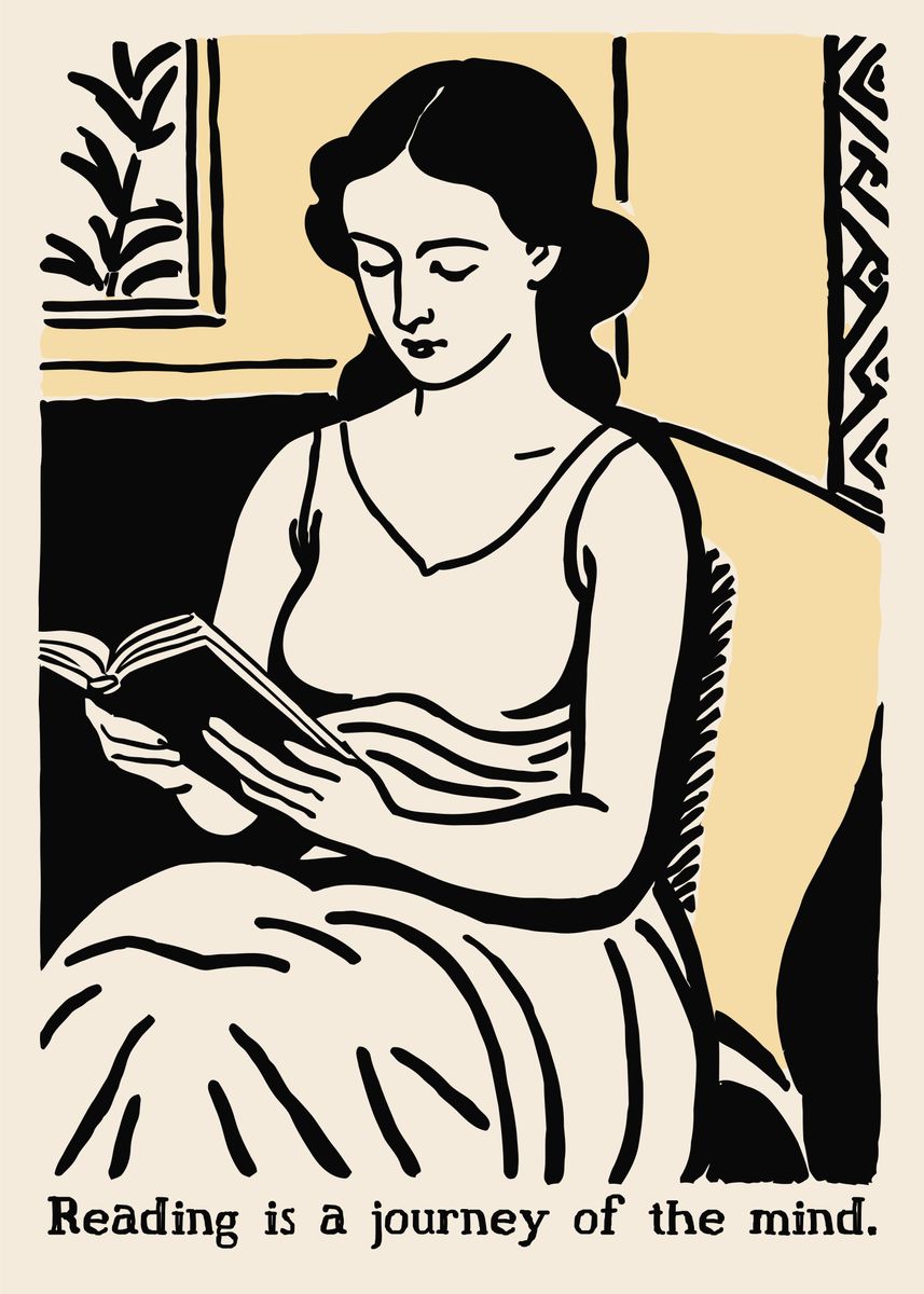 'Reading Quote Poster' Poster, picture, metal print, paint by ...