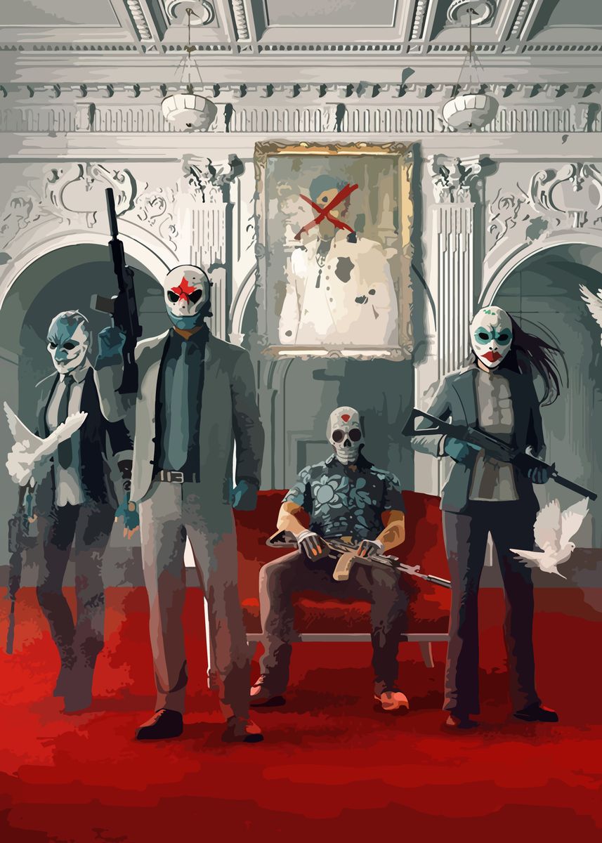 'payday 3' Poster, picture, metal print, paint by Rokki | Displate