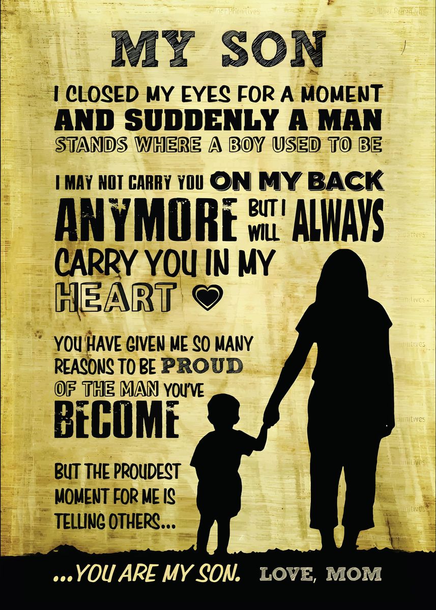 'You Are My Son' Poster, picture, metal print, paint by ALEX GREZ ...