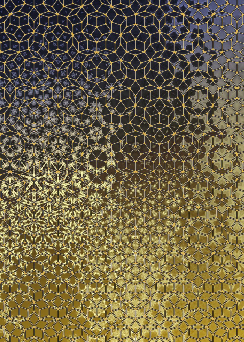 'Golden web' Poster, picture, metal print, paint by Edy Art Space ...